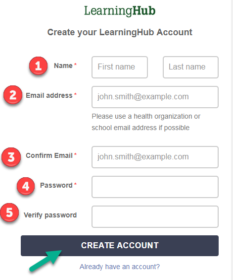 Setting Up Your LearningHub Account